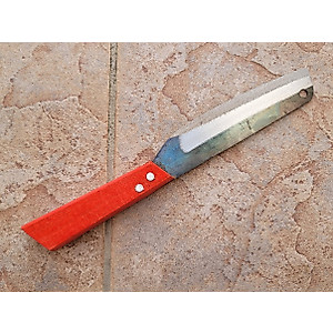 Crude - Japanese Nakiri Kitchen Fruit Knife, 6 inch, Carbon Steel, Handmade