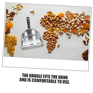 BCOATH Dustpan and Shovel Set Wide Dust Pan Portable Pet Cleaning Shovel Outdoor Dustpan Flask Dustpan with Handle Standing Scooper for Dust Decorating Scoops Industrial Bakelite Silver