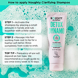 Noughty 97% Natural Detox Dynamo Clarifying Shampoo to Refresh Hair and Remove Residue, Suitable for Every Day Use with Peppermint and Sorrel Leaf, Sulphate Free Vegan Haircare 250ml