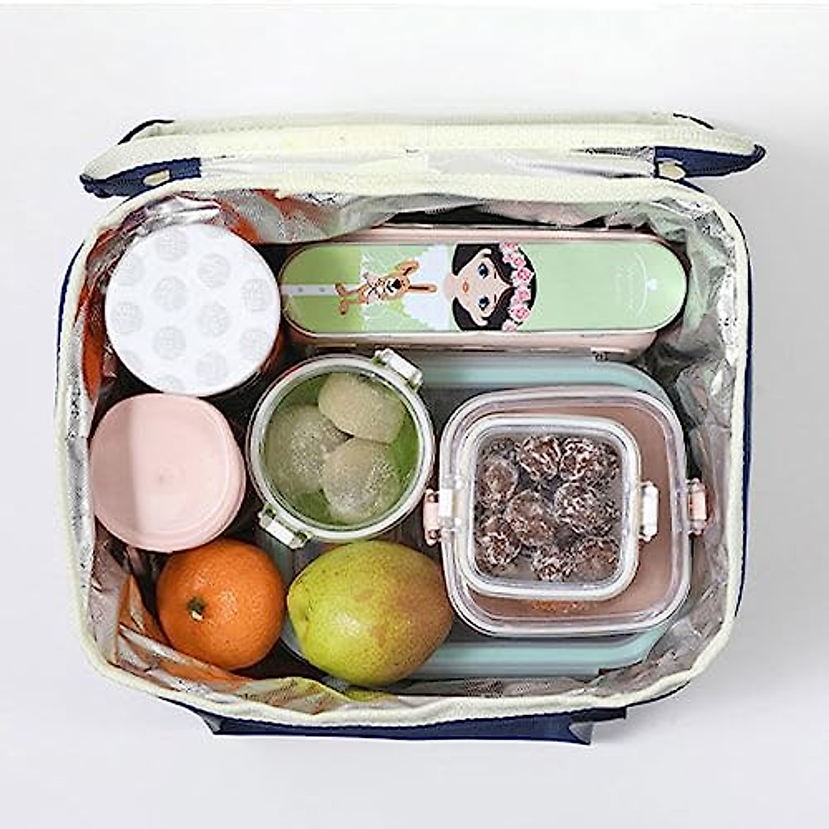 Josfey Kawaii Lunch Bag Cute Lunch Box Aesthetic Lunch Bag Insulated Lunch Bag Women Lunch Box Lunch Bag for Women (Brown)