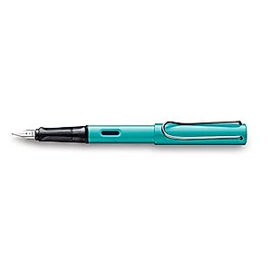 Lamy AL-star 023 Fountain Pen - Tourmaline Aluminium with Transparent Grip and Steel Nib - Nib Size M