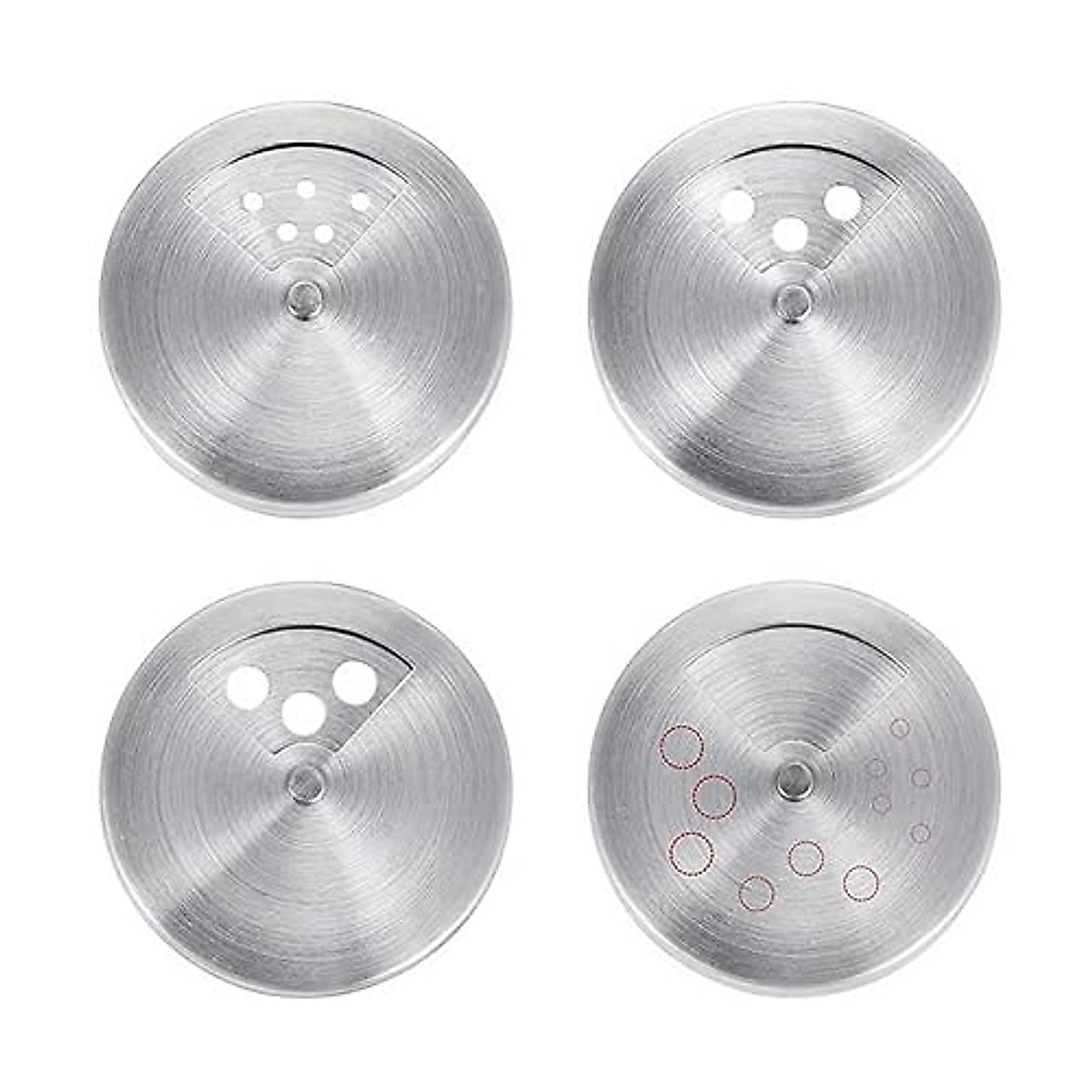 Salt Shaker, 80ml Seasoning Pepper Bottles with Rotary Cap, Stainless Steel Spice Dispenser, Spout Shape Salt Shaker, Salt Grinder and Container for Home Hotels Black Pepper White Pepper and Salts