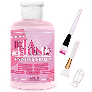 unuaST Diamond Painting Sealer Kits 120ML, Diamond Painting Glue for Diamond Painting Sets, Diamond Art Glue is Used to Protect Diamond Paintings, Permanent Sparkle Diamond Art Sealer kit (4OZ)