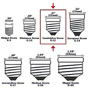 Creative Hobbies (25 Pack Night Light Bulbs, C7, Clear, Steady Burning, 4 Watt, Candelabra Base E12 (Chandelier Size Base)
