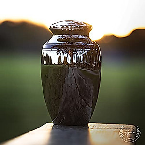 Urns for Ashes Adult Male | Cremation Urns for Human Ashes Adult Female -Elysium Brass Decorative Urns for Home - Funeral and Burial Urn - Small, Medium, Large Urn 220LB