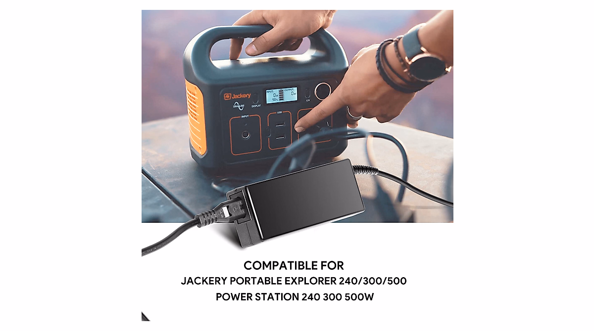 for Jackery Charger Power Cord, KFD 24V 3.75A 90W Power Supply Adapter ...