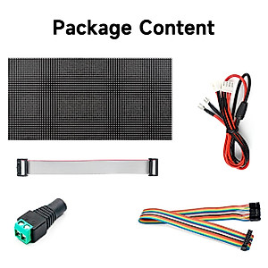 Flexible RGBFull Color LED Matrix Panel 96x48 Pixels, 2.5mm Pitch, 4608 Individual RGB LEDs, Adjustable Brightness and Bendable PCB,Compatible with Raspberry Pi / Raspberry Pi Pico / ESP32 / Ardu