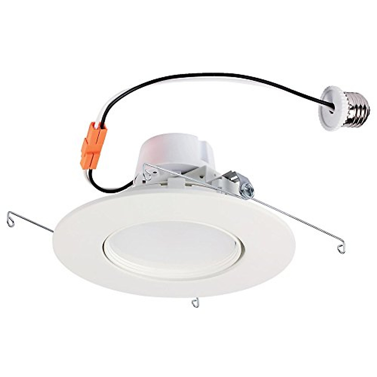 Westinghouse 5084000 80-Watt Equivalent 6-Inch Sloped Recessed LED Downlight Dimmable Warm Energy Star Light Bulb with Medium Base, 1 Count (Pack of 1), White Trim