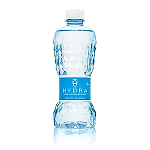 HYDRA Greek Island Spring Water - Naturally Alkaline Bottled Water, 8.0pH Level, BPA-Free, Case of 12 x 16.9-Ounce Bottles