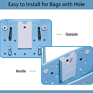 Phone Holder with 4 Hook for Bogg Bag, Compatible with Original Bogg Bag, Universal ABS Plastic Cell Phone Case Holder Accessories for Bogg Bag, Key Chain Hook Accessories for Bogg Bags- White