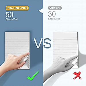 10 Pack Note Pads Small 4x6 Inch Lined Writing Memo Pads Refills Scratch Pads with 50 Sheets Each Pad Narrow Ruled Mini Pocket Notebook Writing Pads of Paper for Daily Work Planning and Organization