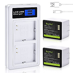 Eeyrnduy Battery for arlo Pro,Pro 2 Camera Replacement for VMA4400,Dual Channel Charging Station and 2- Pack 2440mAh Rechargeable Batteries 7.2V/17.57Wh