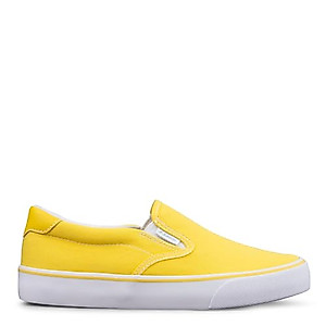 Lugz Women's Clipper Classic Slip-on Fashion Sneaker, Yellow/White, 7, M