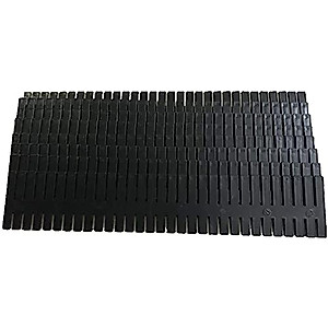 Ygapuzi 8pcs DIY Plastic Grid Drawer Dividers Adjustable Drawer Organizer Storage Separators Tidy Container for Closet, Office Desk, Kitchen Storage, Dresser, Makeup Tools, Underwear, Socks (Black)