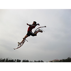 Skyrunner Adult Kangaroo Shoes Jumping Stilts Men Women Fitness Exercise (155~200 Ibs/70~90kg) Bouncing Shoes (Black)