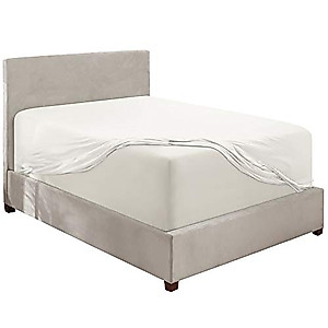 Nestl White California King Fitted Sheet, Extra Deep Pocket Cal King Fitted Sheet Only, 1800 Microfiber Fitted Bed Sheet, Ultra Soft Fitted Sheet California King Fits up to 24 Inch Mattress