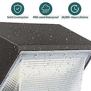 kadision 120W LED Wall Pack with Photocell, 15600LM 5000K 100-277V, Dusk to Dawn Outdoor Commercial Grade Lighting Fixture for Parking Lots, Warehouses, Yards, ETL/cETL Listed