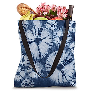 Indigo Blue Ikat Shibori Pattern Hippie Boho Tie Dye Tote Bag