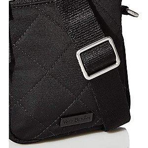 Vera Bradley Women's Performance Twill Small Convertible Crossbody Purse With RFID Protection, Black, One Size