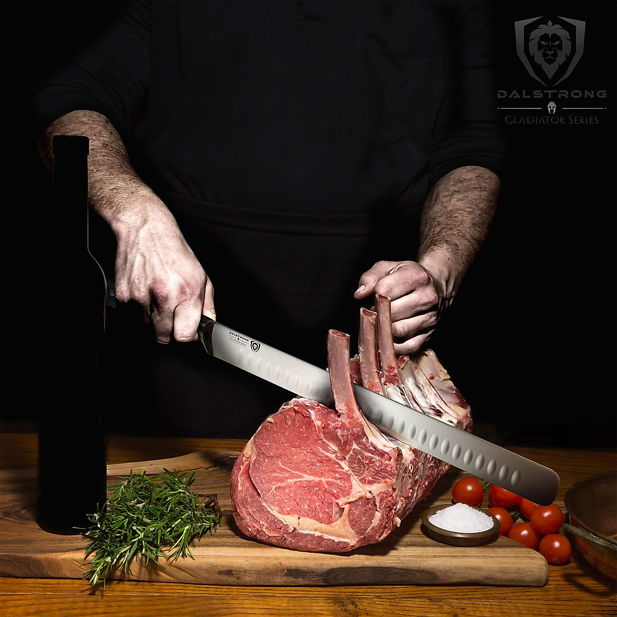 The Gladiator Series Butcher Bundle - The Gladiator Series 12" Slicing & Carving Knife (Granton Edge) Bundled with The Gladiator Series 6" Boning Knife