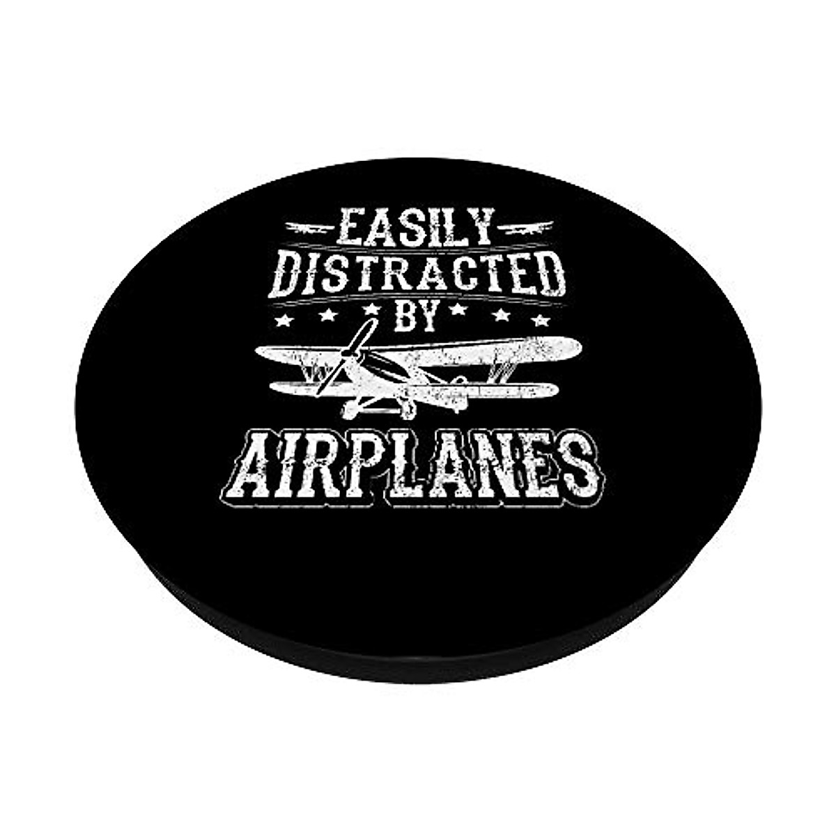Easily Distracted By Airplanes Airplane Aviation Pilot Plane PopSockets PopGrip: Swappable Grip for Phones & Tablets