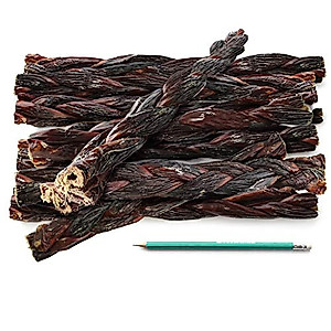SUPERCAN BULLYSTICKS 12" Braided (30pc) Beef Bully Sticks for Small Medium Large Dogs - 100% Natural Dog Chews - Long Lasting Treats for Aggressive Chewers - Healthy Teeth - Free Range