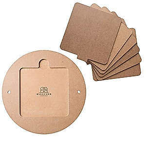 Bat System for Potter’s Wheel, 12” Round Outer Bat with Set of Six 7” Square Inner Bats, Bat Adapter with Removable Inserts for Throwing Pottery, for Potters and Clay Artists