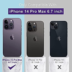 DEENAKIN Compatible with iPhone 14 Pro Max Case with Screen Protector - Silky Soft Silicone - Enhanced Camera Cover - Slim Fit Protective Phone Case for Women Girls 6.7" - Ice Blue
