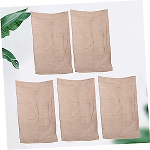 Yardwe 5pcs sack jute vegetable storage bags vegetable jute bag kitchen storage bag mesh storage bag jute bags Burlap Bags potato storage muslin produce? bag food storage grow bag Muslim