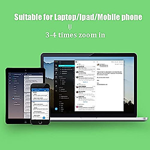 Laptop Screen Magnifier Protector Holder, Foldable Computer Laptop Phone Holder Stand Physical Magnifying Glass, Phone Screen Magnifiers Holder with Adjustable Angle Design ,B