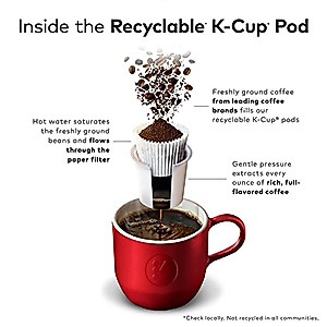 Dunkin' Decaf Medium Roast Coffee, 22 K Cups for Keurig Coffee Makers