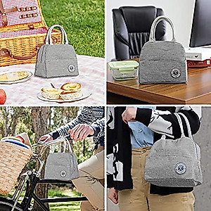 NW Lunch Bag Insulated Lunch Bag Women or Men，Waterproof and Reusable Lunch Box for Women Men OfficeChildrenSchool Picnic，High Capacity Striped Lunch Bags for Women or Men