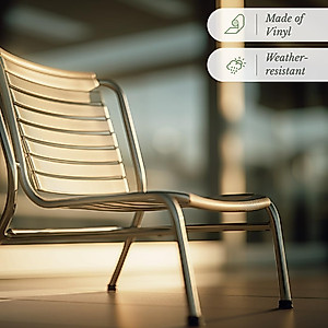 1.5" Wide x 200' Roll Vinyl Strap for Patio Chairs, Lawn Furniture, and Deck Chairs, Make Your Own Replacement Straps, (Dove Beige)