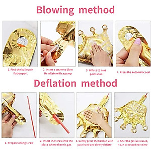 DUILE 32"Large Size Rainbow Number 1 Balloon Set Children's Birthday Party Aluminum Foil Balloon Set (5)