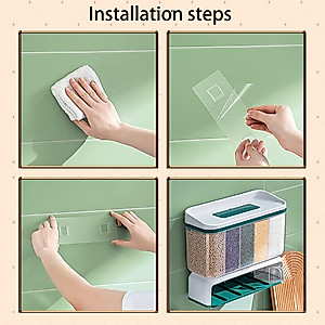 FIFOR Wall Mounted Dry Food Dispenser, 10kg/22lbs Rice Bucket Kitchen Grains Organization, Suitable for Rice, Beans, Laundry Scent Beads (Color : White b)