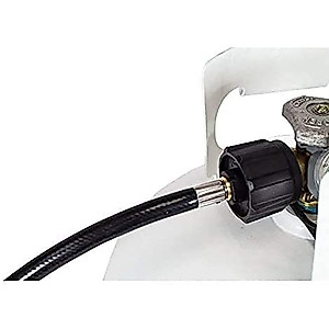 Jadalife 4ft Propane Hose Adapter1lb to 20lb, Propane Grill Hose fit for Weber/Coleman/Blackstone Grill, Buddy Heater, Smoker, Camping Stove