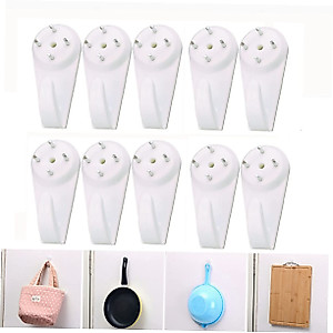 Garneck 10pcs White Household Wall Stud