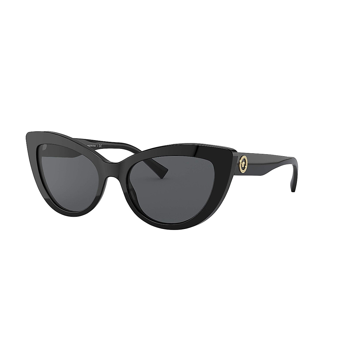 Versace Woman Sunglasses Black Frame, Dark Grey Lenses, 54MM