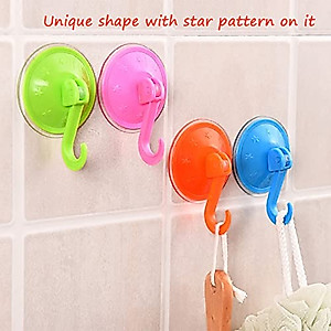 Antaijihua Cup Hook Suction Cup Hook, Heavy Duty Suction Cup Hook for Kitchen, Bathroom, Toilet, Shower 6pcs (Blue)