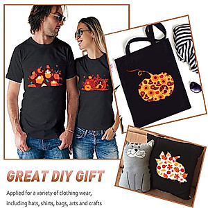 Fall Thanksgiving Halloween Christmas Heat Transfer Vinyl Rainbow Stripe Pattern Vinyl Vinyl Bundling Roll Soft Metal HTV Vinyl for Ironing Clothes and Other Fabrics Pattern Vinyl (A1-I, One Size)