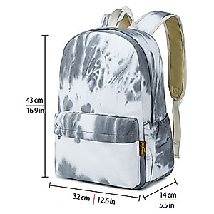 mygreen Canvas School Bag Backpack Girls, Ranibow Style Unisex Fashionable Canvas Zip Backpack School College Laptop Bag for Teens Girls Students Casual Lightweight Travel Daypack Outdoor