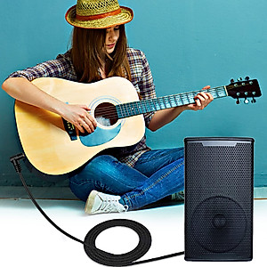 1/4 Inch TRS Instrument Cable 3Ft 2pack,BELIPRO 6.35mm TRS to 6.35mm TRS Stereo Audio Cable Male to Male Right-Angle-to-Straight for Electric Guitar, Bass, Keyboard,Mixer,Amplifier,Speaker,Equalizer…