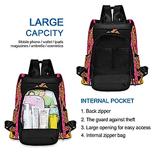 ALAZA Young African American Woman with Lips Backpack with Keychain for Woman