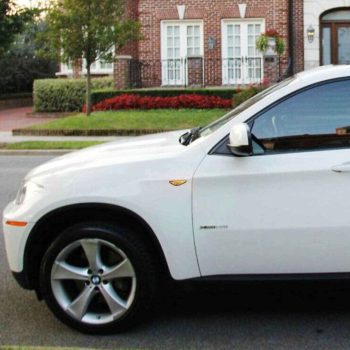 Gempro 2Pcs Dynamic Amber LED Side Marker Turn Signal Light For BMW E70 X5 E71 X6 F25 X3, Replace OEM Side Marker Light