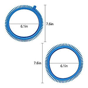 AMI PARTS 896584000-143 Blue Front Tires Kit with Super Hump& 896584000-082 Blue Standard Back Tire Replacement Part for Pool Cleaners(Pack of 2 Each)