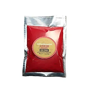 IS4A India Pure Dark Red Kumkum | Kum Kum | Bindi Powder | Sindoor Powder | Powder for Pooja and Other Hindu Rituals 1.7 OZ ( 50g)