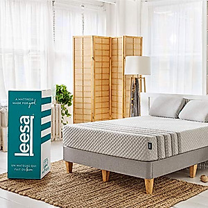 Leesa Sapira Hybrid 11" Mattress, King Size, Premium Cooling Foam and Individually Wrapped Spring / CertiPUR-US Certified / 100-Night Trial, White and Gray