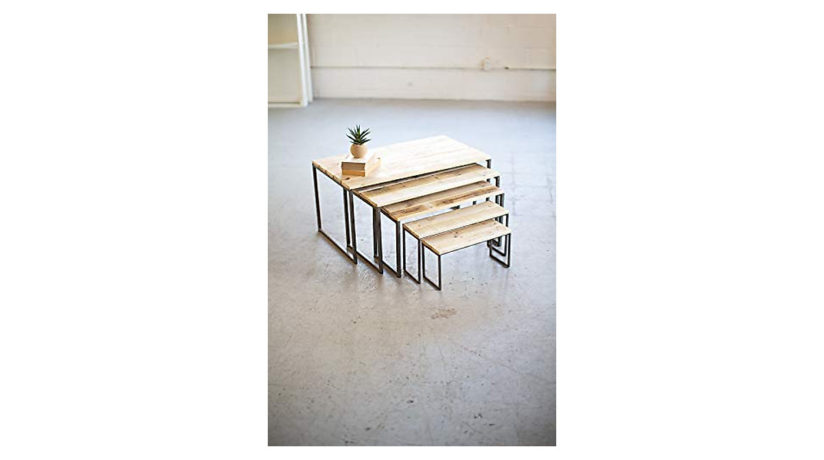 Farmhouse Recycled Wood Nesting Stand Set - MY SWANKY HOME
