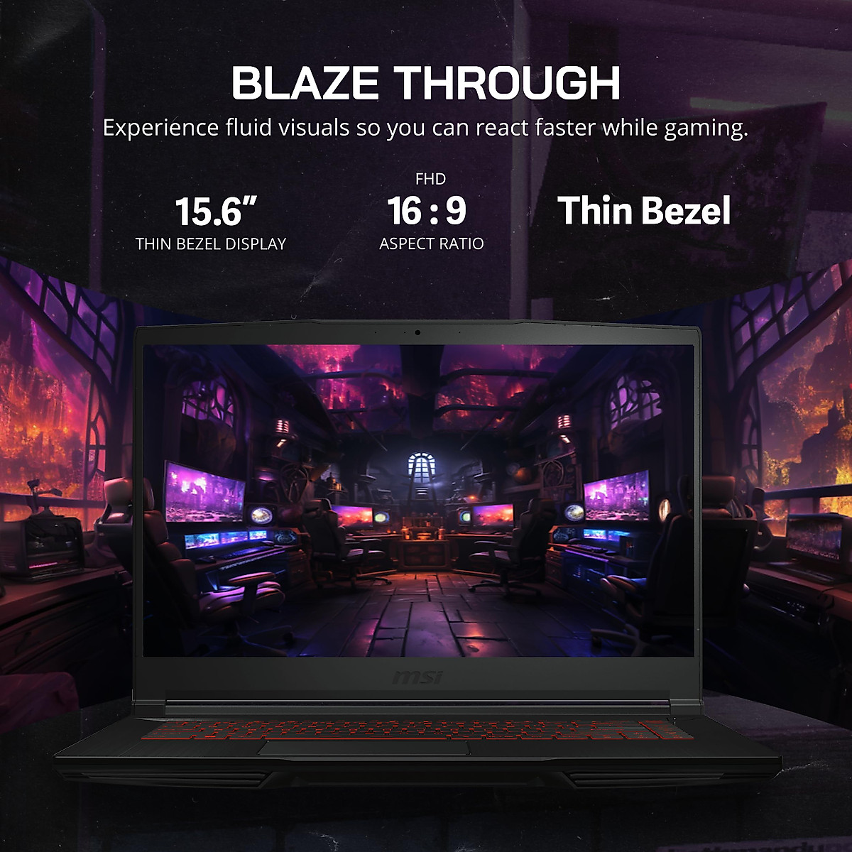 MSI GF63 Thin Gaming 15.6" FHD Laptop, Intel Core i5-10300H Processor, 32GB DDR4 RAM, 1TB PCIe SSD, Backlit Keyboard, GeForce GTX1650 Max-Q Graphics, HDMI, Win 10, Black, 128GB Hotface Extension Set