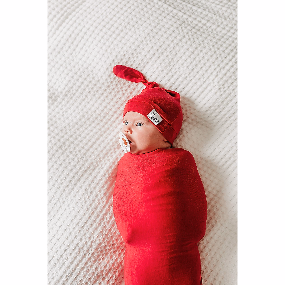 Large Premium Knit Baby Swaddle Receiving Blanket "Mara" by Copper Pearl